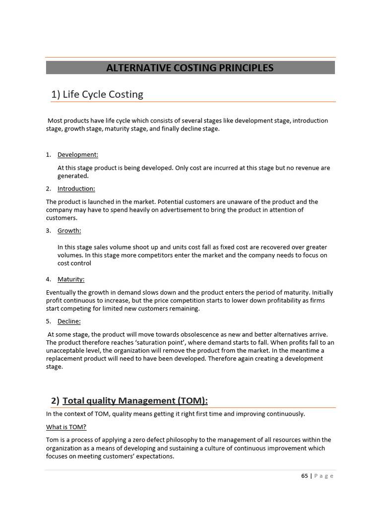 25d5444d 8ed7 4768 8645 A6b6dfdefb754 Alternative Costing Principles | PDF | Cost | Profit ...