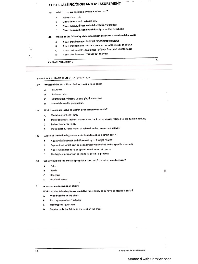 6e378f3b-80db-4351-A3b0-e9164c82d0b2Cost Classification and Behavior ...