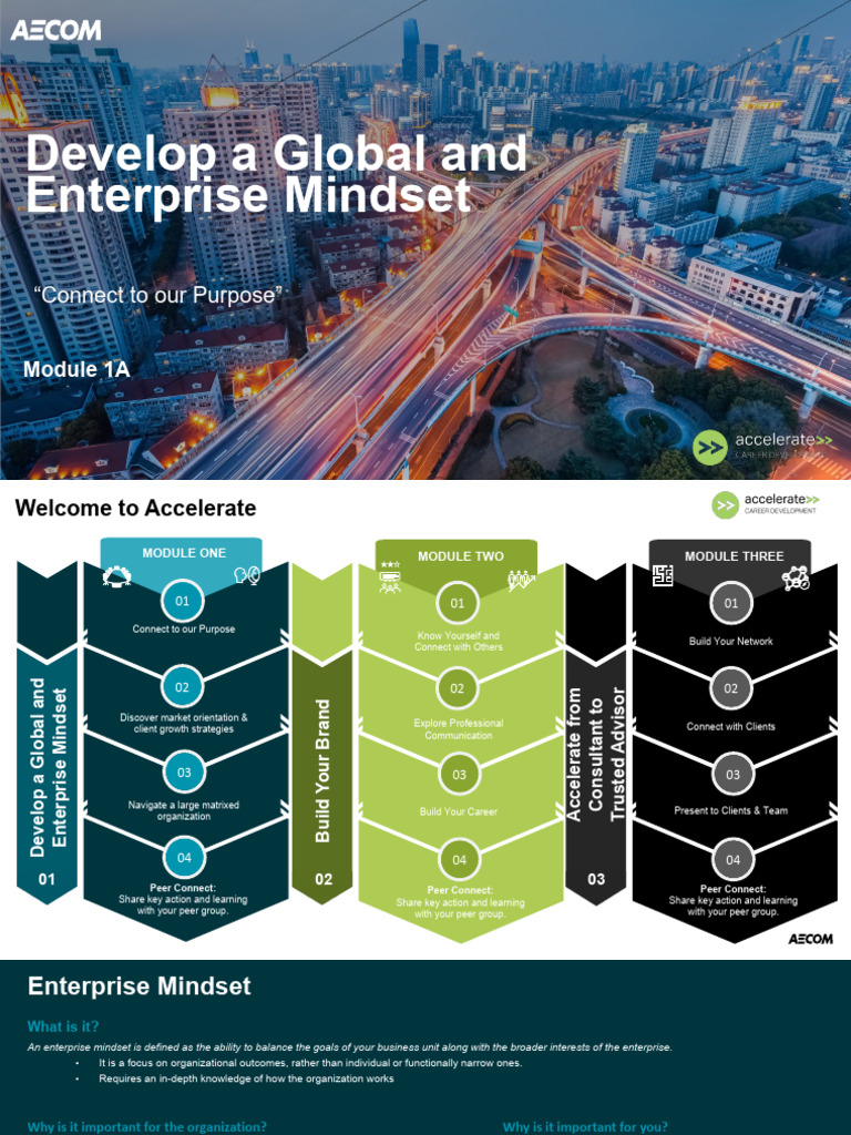 AECOM - Accelerate Program Module 1 - Digital Journal | PDF | Mindset | Swot Analysis