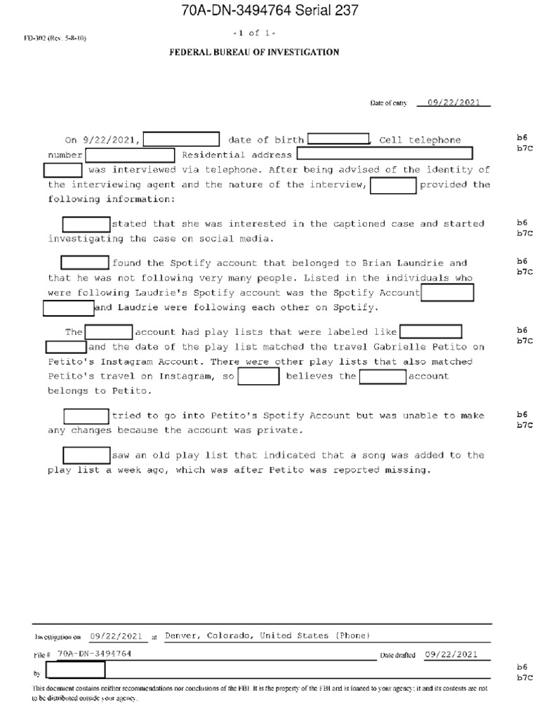 FBI Moab Witness report | PDF