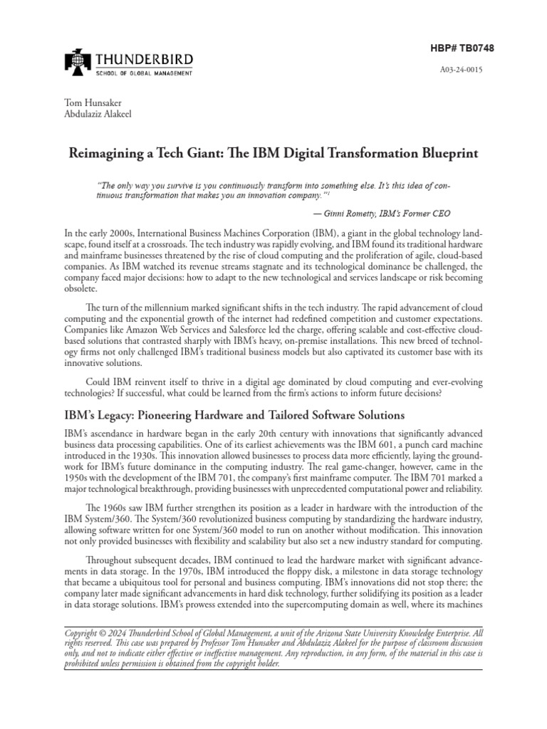 IBM DtransformationCase1 | PDF | Cloud Computing | Ibm