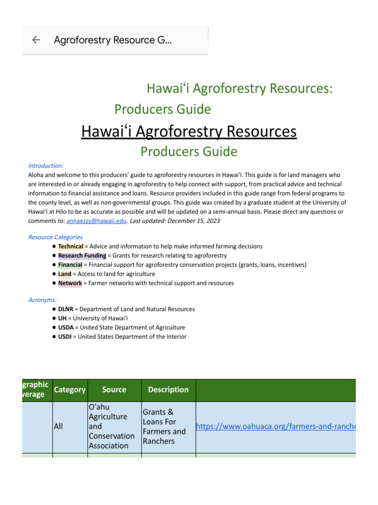 Agroforestry Resource Guide | PDF | United States Department Of ...