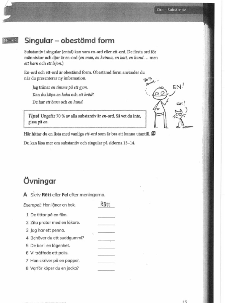 Substantiv, Obestämd Form | PDF