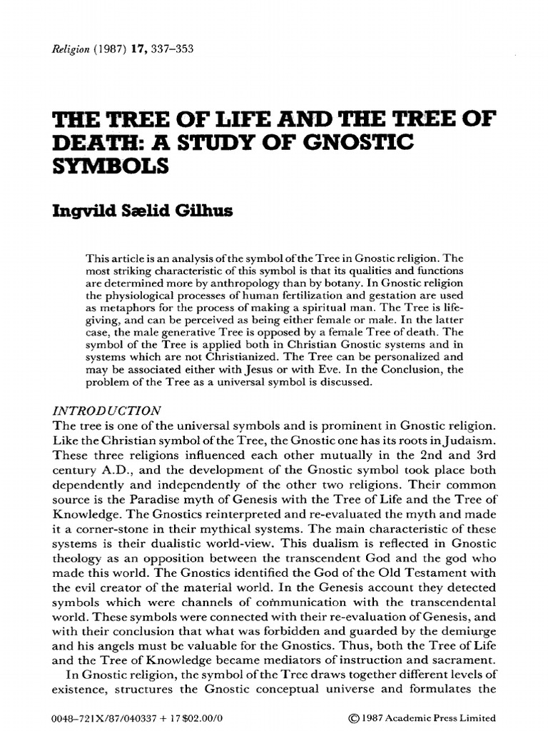 Gnostic Symbolism: Trees of Life and Death | PDF | Serpents In The ...