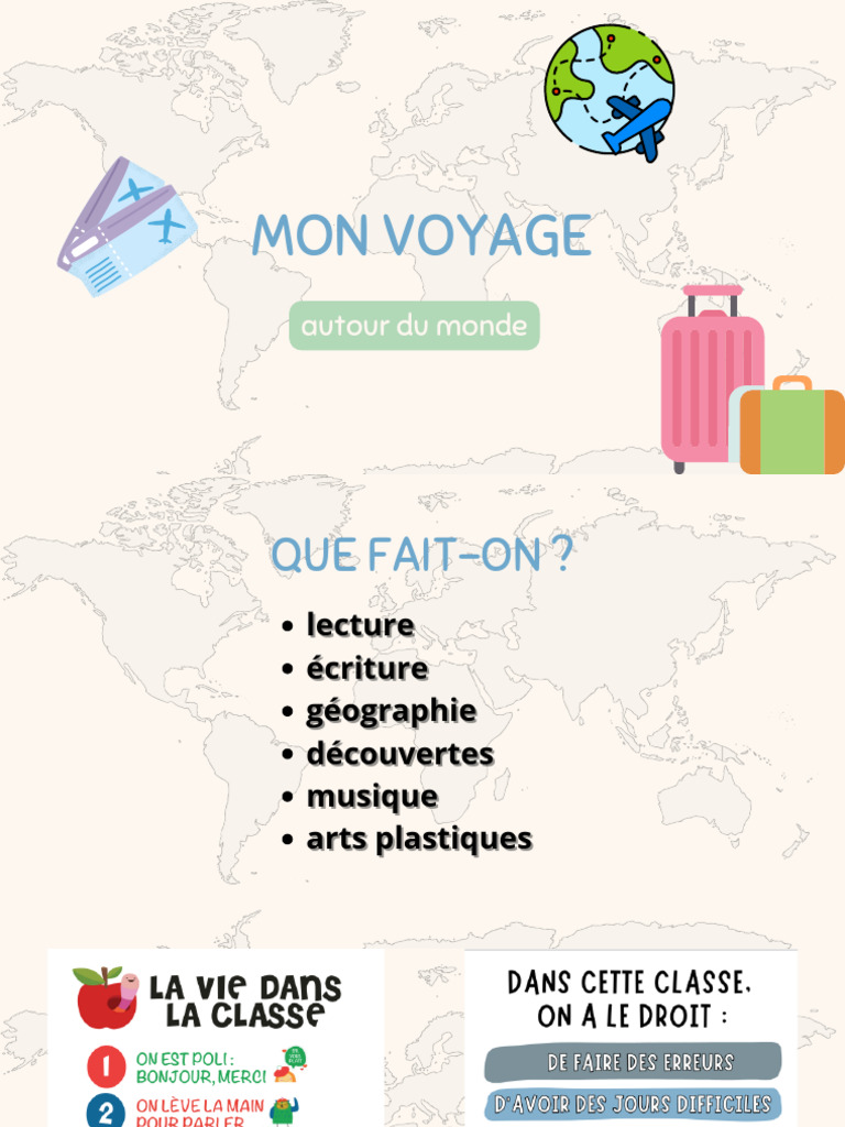 Projet Éducatif : Voyage autour du Monde | PDF | Dessin | Papier