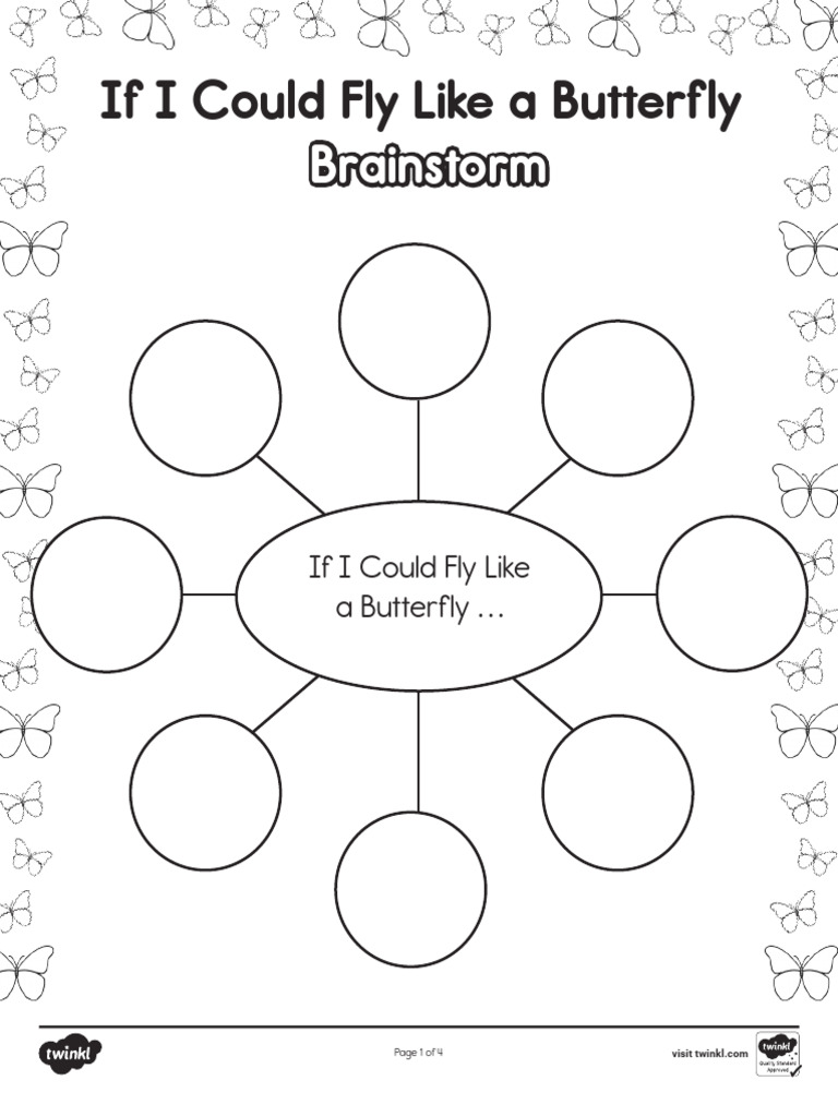 BW If I Could Fly Like A Butterfly Writing Prompt Activity Ver 1 | PDF