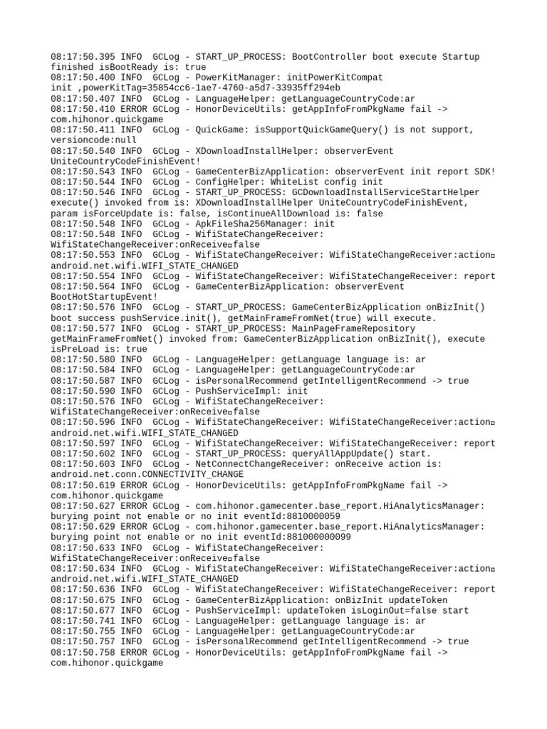 GameCenter Startup and Errors Log | PDF | Computer Science | Internet Protocols