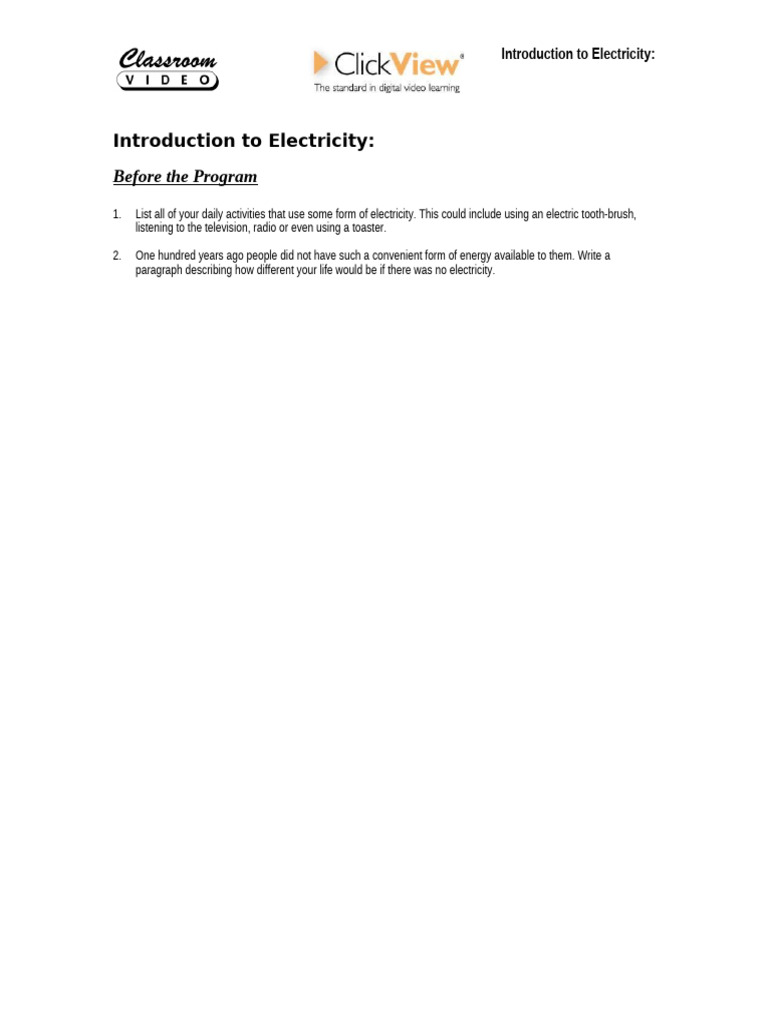 Introduction To Electricity | PDF | Electricity | Electric Charge