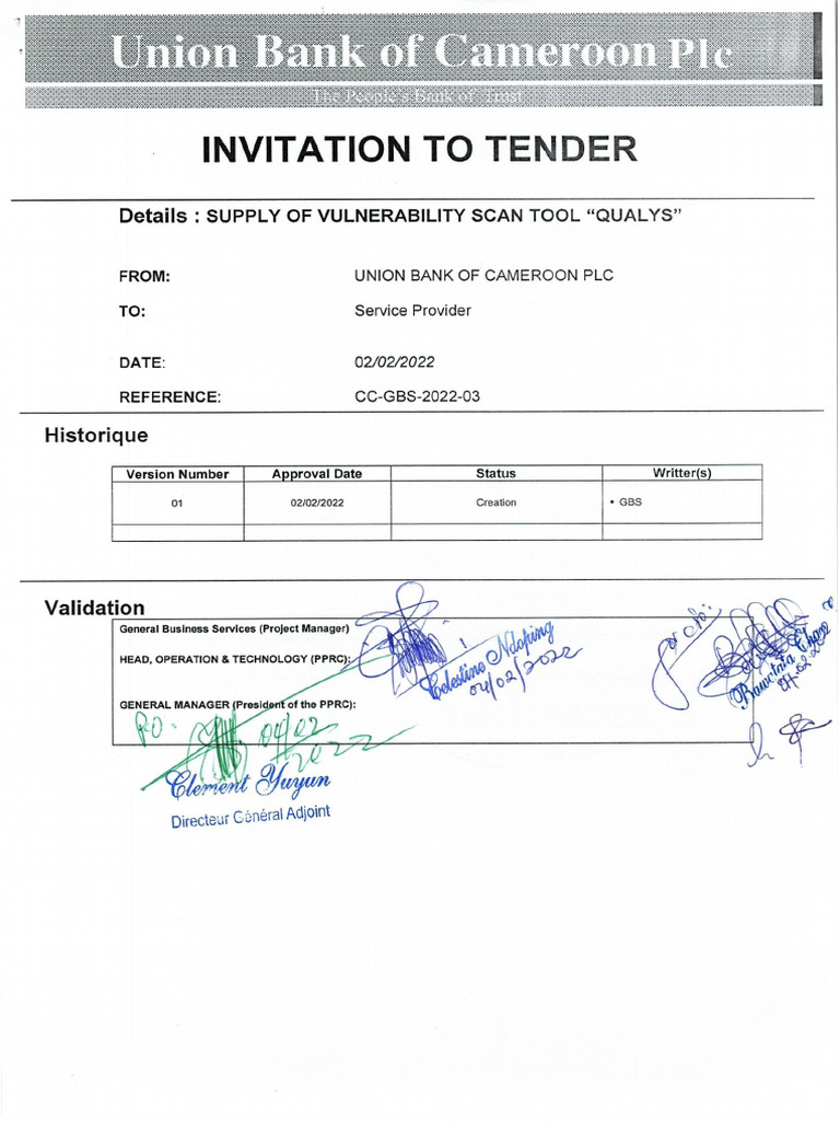Invitation to tender | PDF