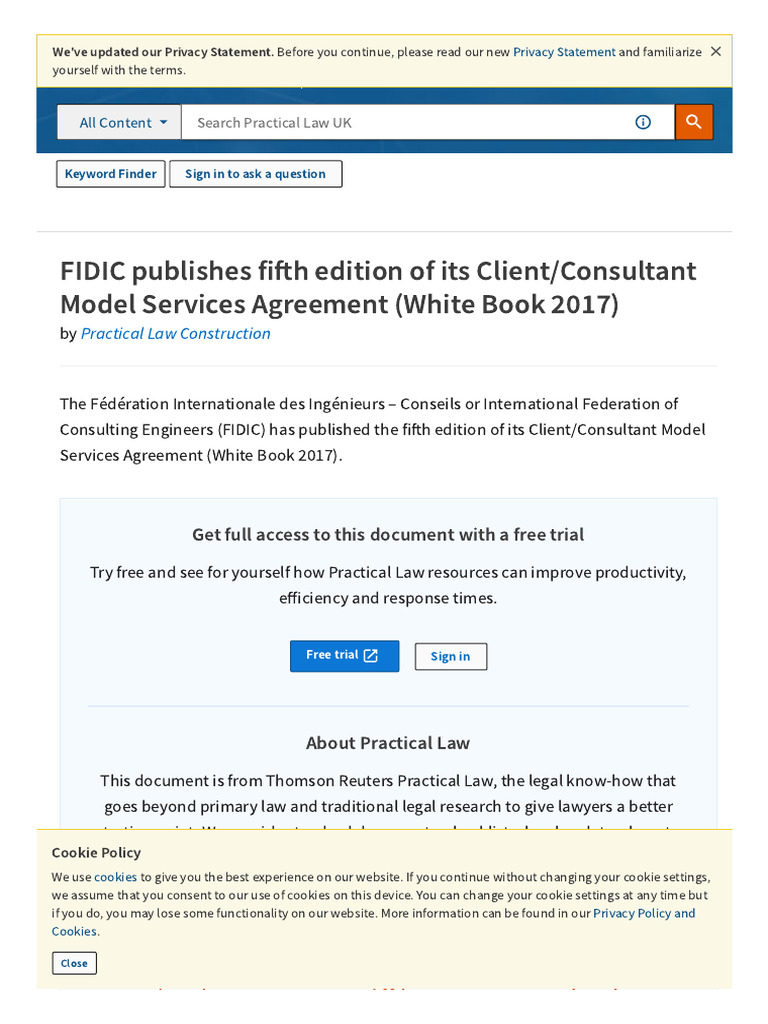 FIDIC Publishes Fifth Edition of Its Client - Consultant Model Services ...