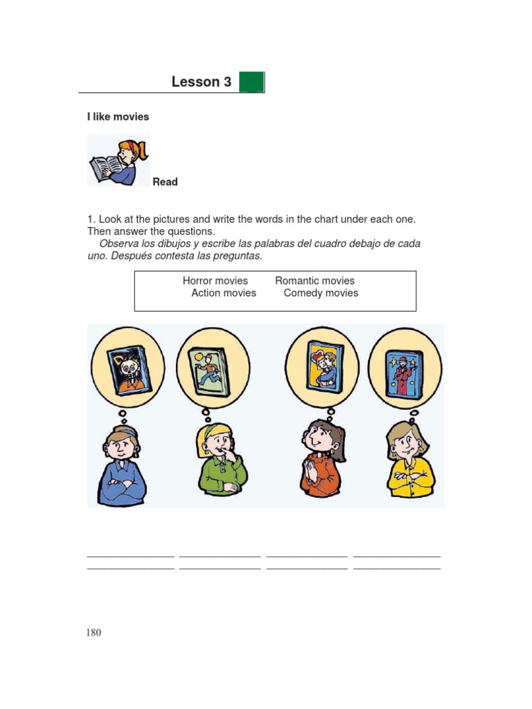 Types of Movies: A Learning Activity | PDF | Languages | Foreign ...