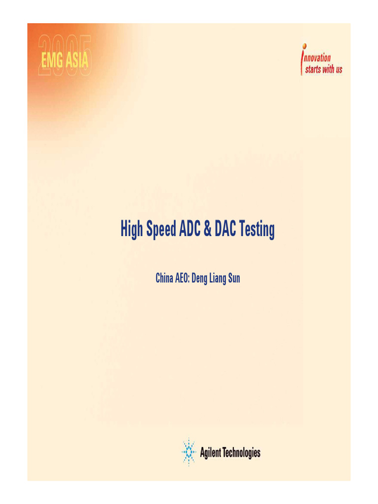 High_Speed ADC_amp_DAC_Testing | PDF | Analog To Digital Converter ...