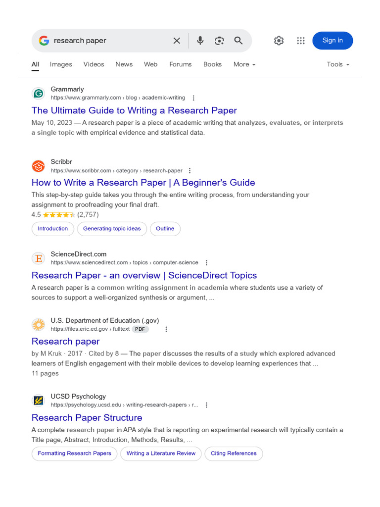 Research Paper - Google Search | PDF | Academic Publishing | Learning