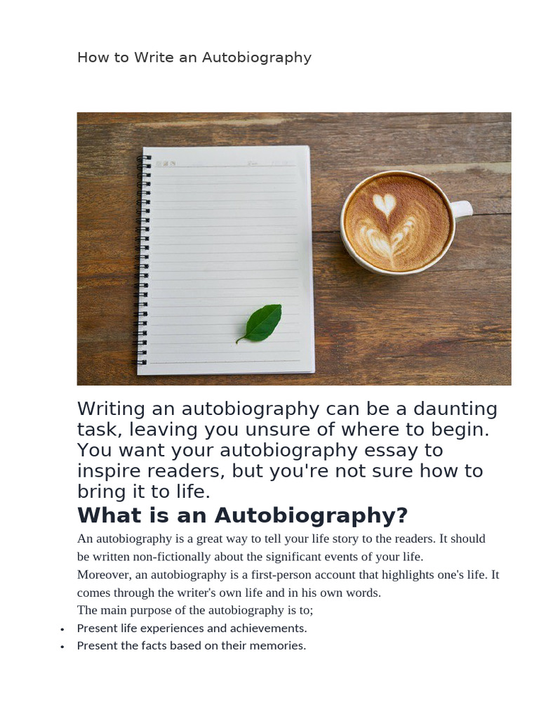 How To Write An Autobiography | PDF | Autobiographies | Essays