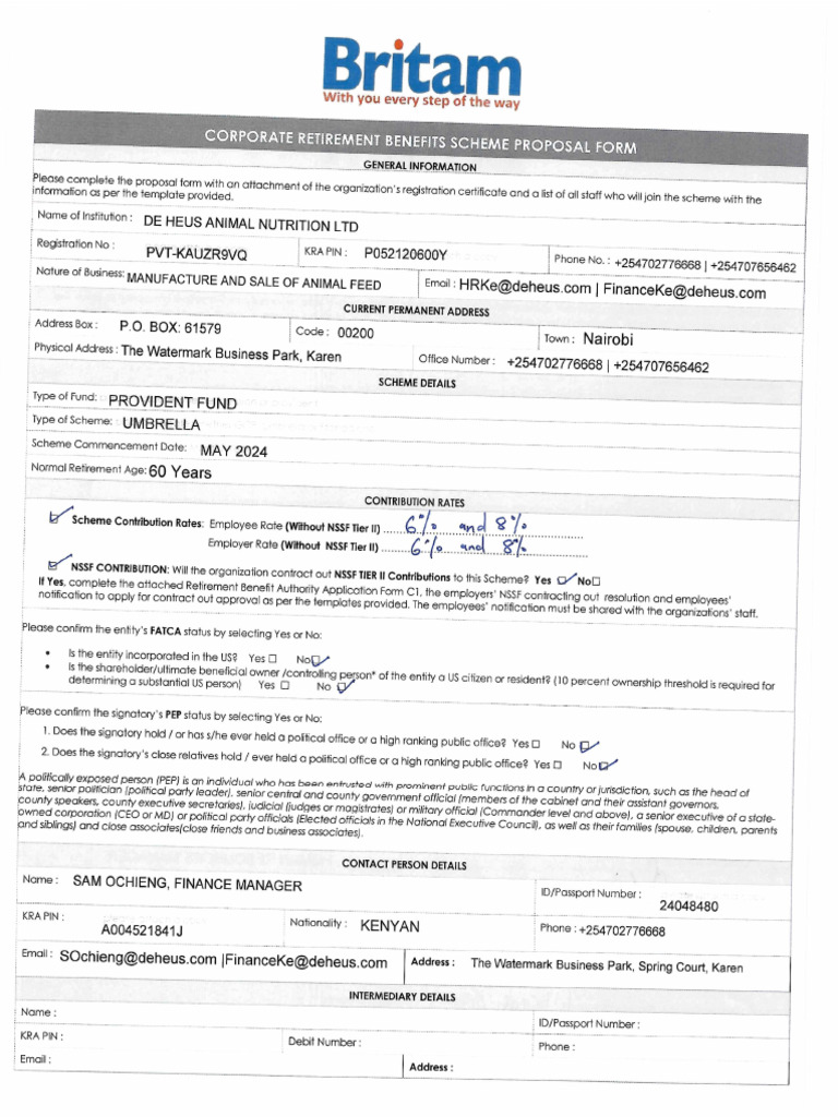 Provident Fund application form | PDF