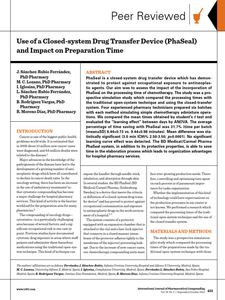 IJPC - 16 - 5 - 431 - Use of A Closed-System Drug Transfer Device ...