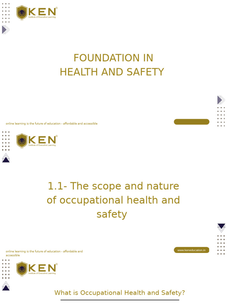 Foundations of Health and Safety | PDF | Damages | Occupational Safety ...