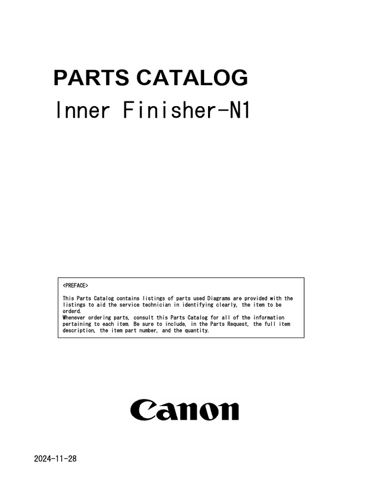 Inner Finisher-N1 PartsCatalog E | PDF | Belt (Mechanical) | Mechanical ...