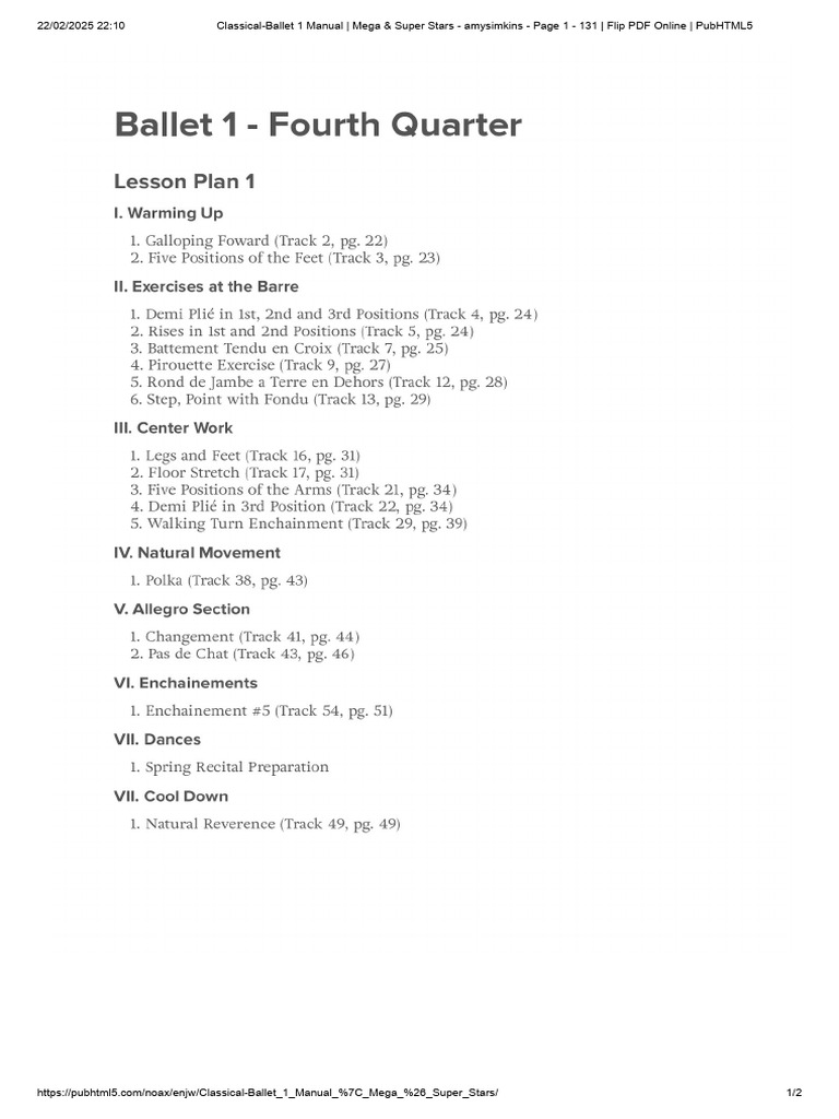 Classical-Ballet 1 Manual _ Mega & Super Stars - amysimkins - Page 1 ...