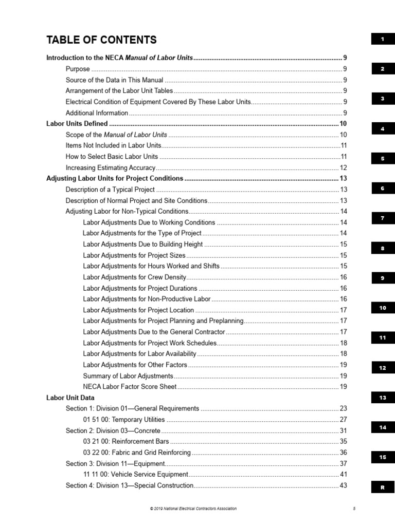 NECA Labor Units Manual Guide | PDF | Manufactured Goods | Electric Power