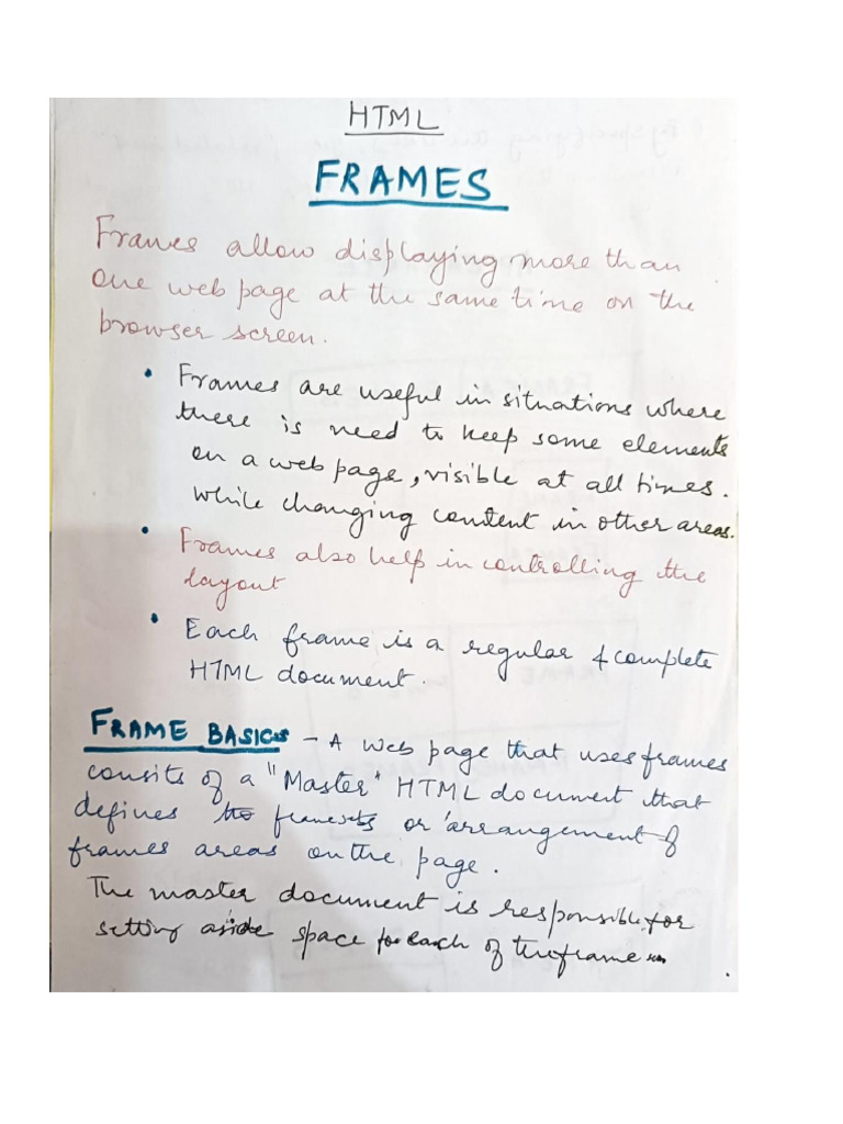 Frames & Lab Exercise & QA | PDF