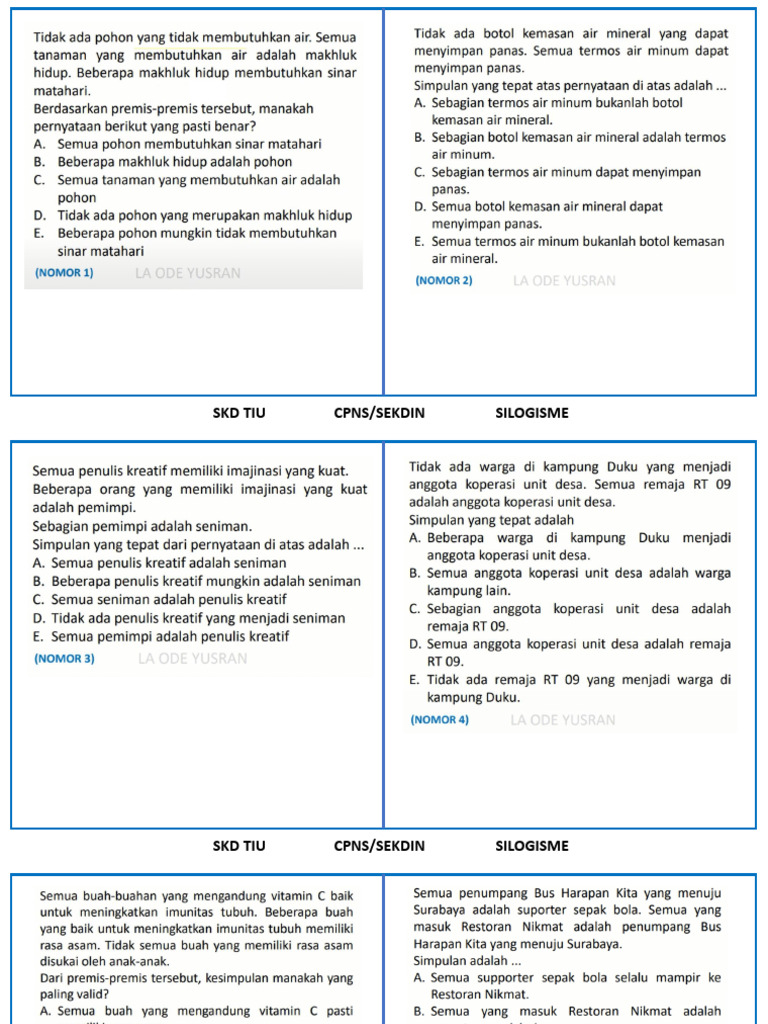 Tiu Silogisme 1 | PDF
