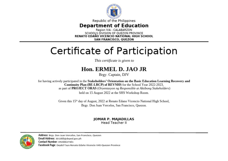 GAD-CERTIFICATE | PDF