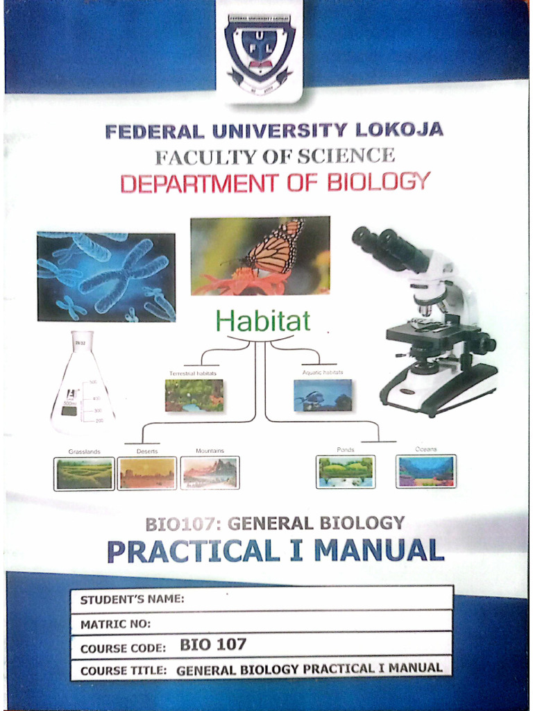 Bio 107 Practical Manual | PDF