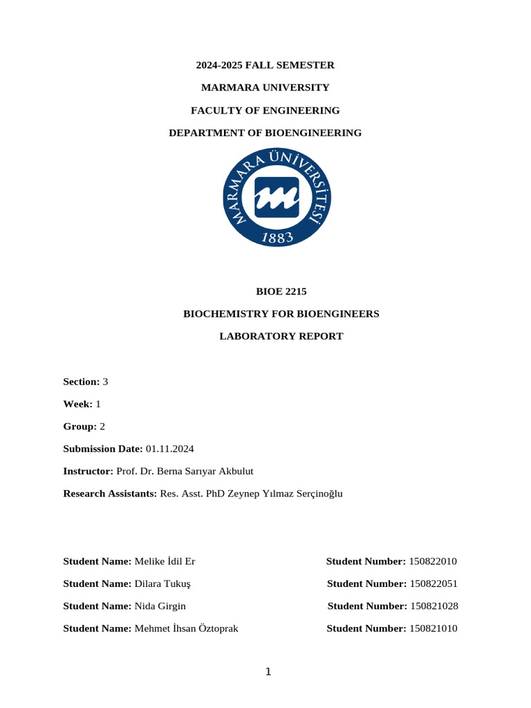 Exp1 W2G6 MelikeİdilEr RojinBaşkan | PDF | Amino Acid | Acid Dissociation Constant