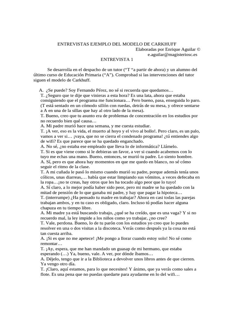 Carkhuff Entrevista2 | PDF