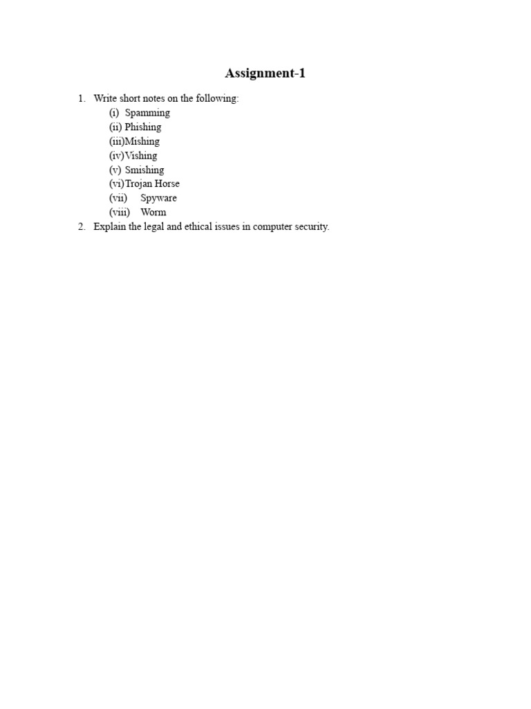 Computer Security Threats & Ethics | PDF