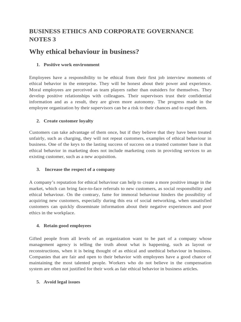 Business Ethics & Corporate Governance Insights | PDF | Corporate ...