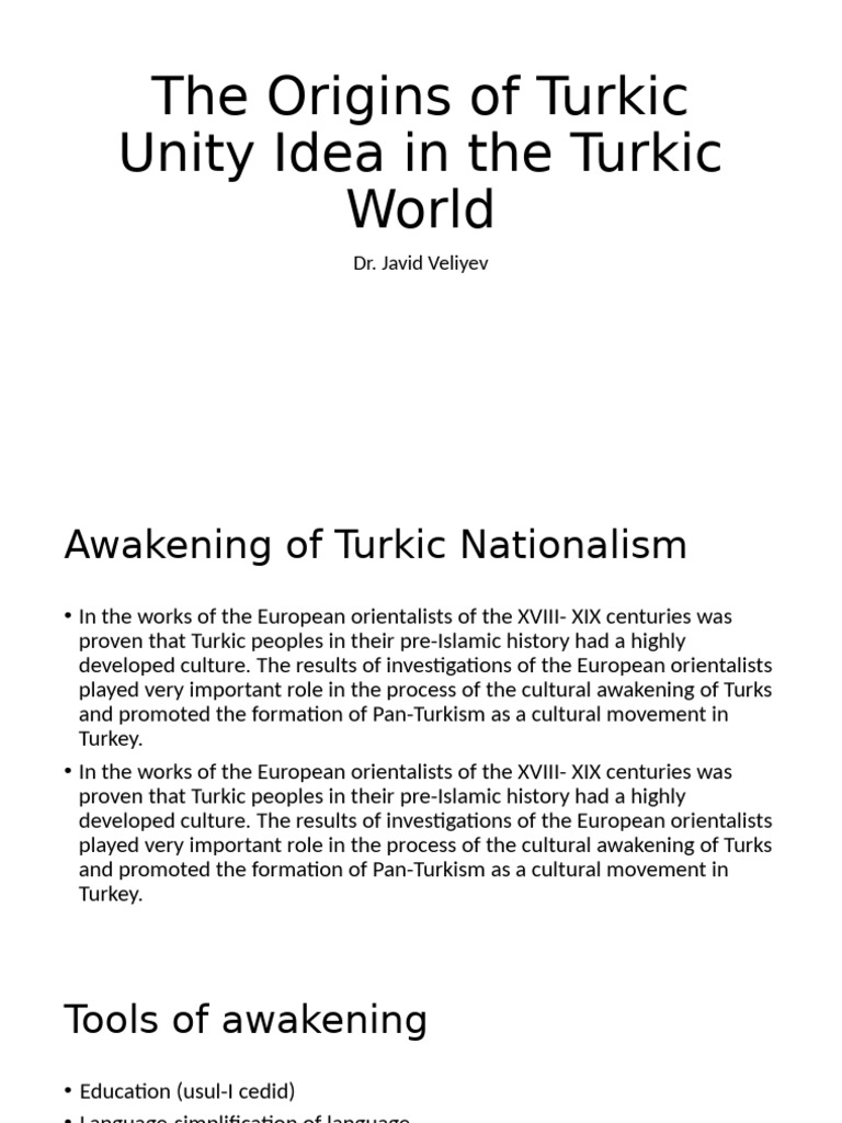 The Origins of Turkic Unity Idea in The | PDF | Ottoman Empire
