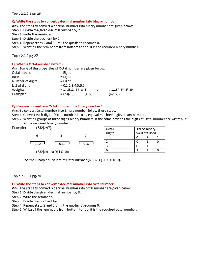 Binary, Octal, Hexadecimal Conversion Guide | PDF | Digital Signal | Analog To Digital Converter