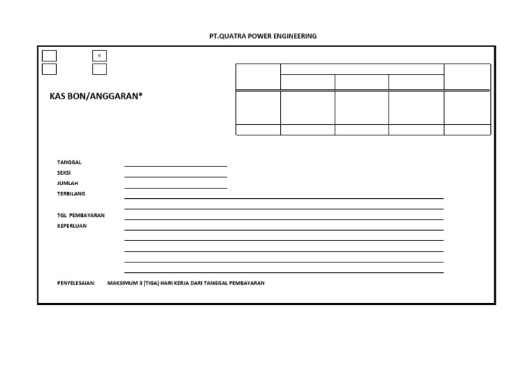 Kas Bon Form Master | PDF