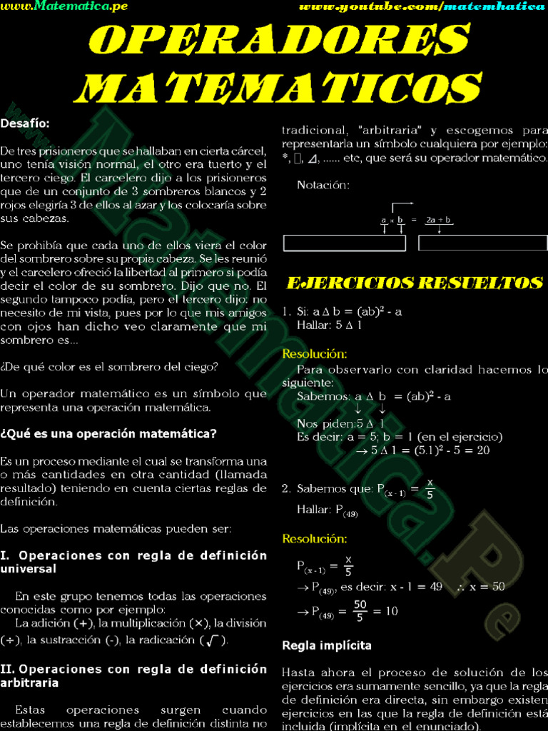 6_Operadores matemáticos | PDF