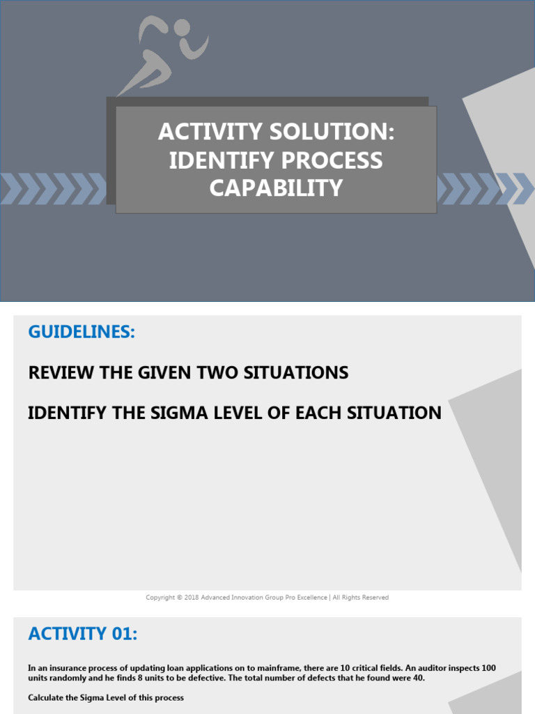 Activity Solution: Identify Process Capability | PDF | Standard ...