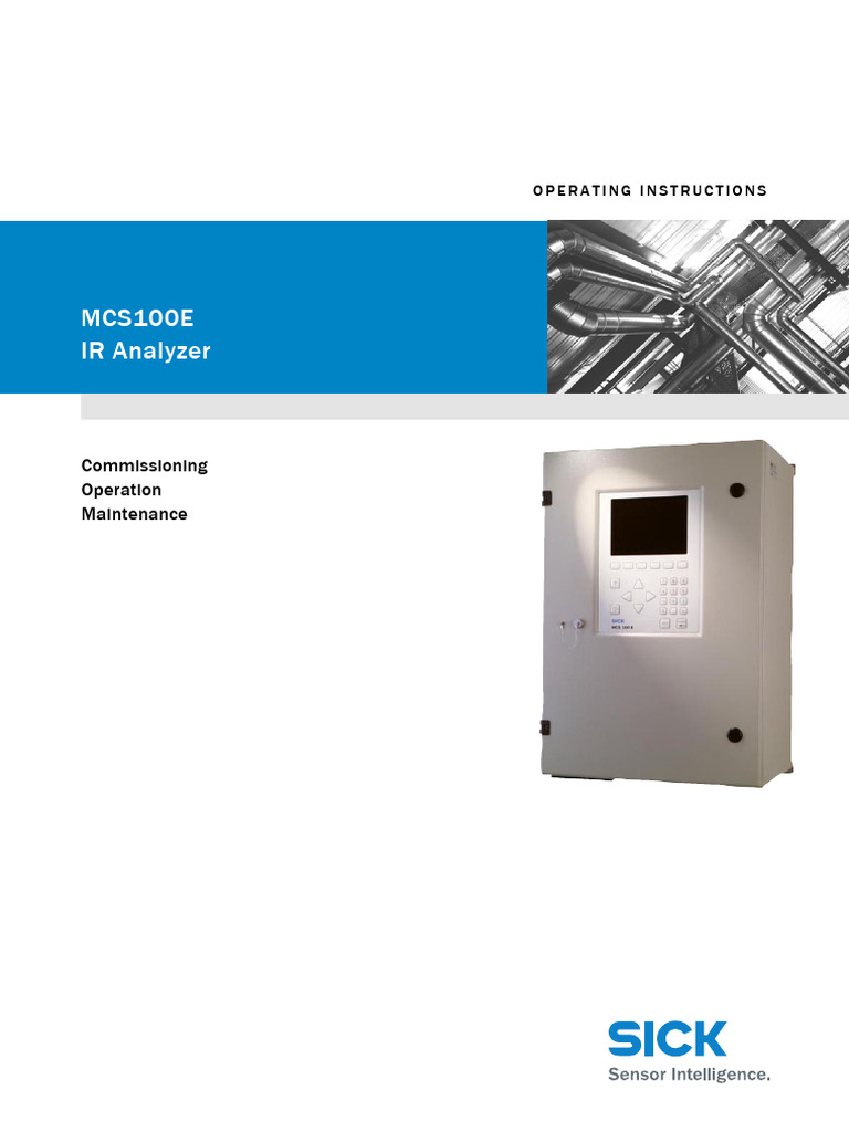 MCS100E IR Analyzer Operating Guide | PDF | Optical Filter | Flow ...