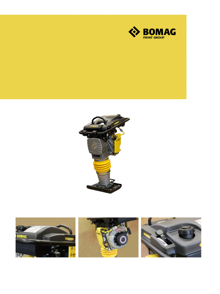 BOMAG BT 80 D Tamper Specifications | PDF | Engines | Diesel Engine