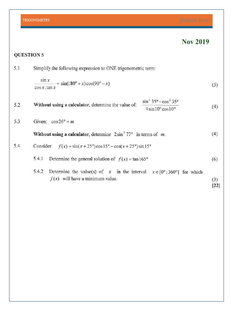Comprehensive Guide to Trigonometry | PDF