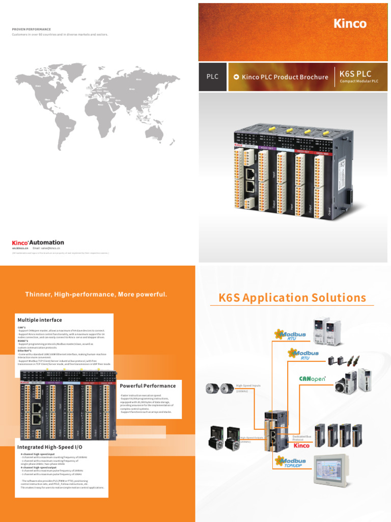 Kinco K6S PLC Product Brochure | PDF | Power Supply | Computer Science