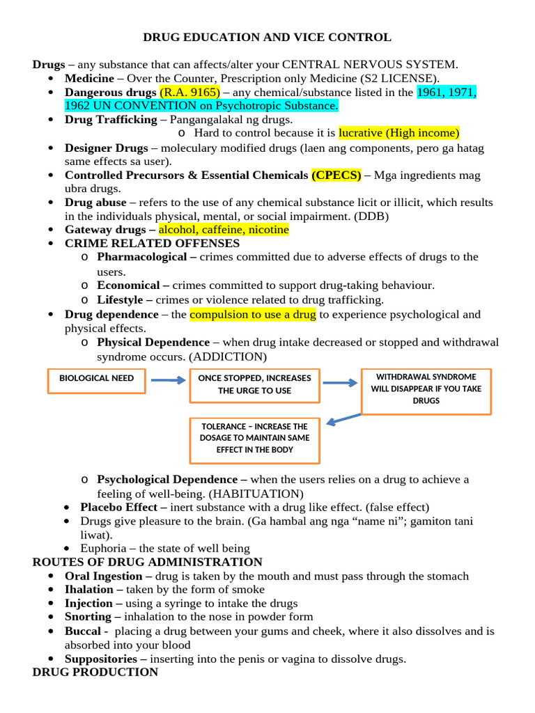 Drug Education and Vice Control | PDF | Drugs | Narcotic