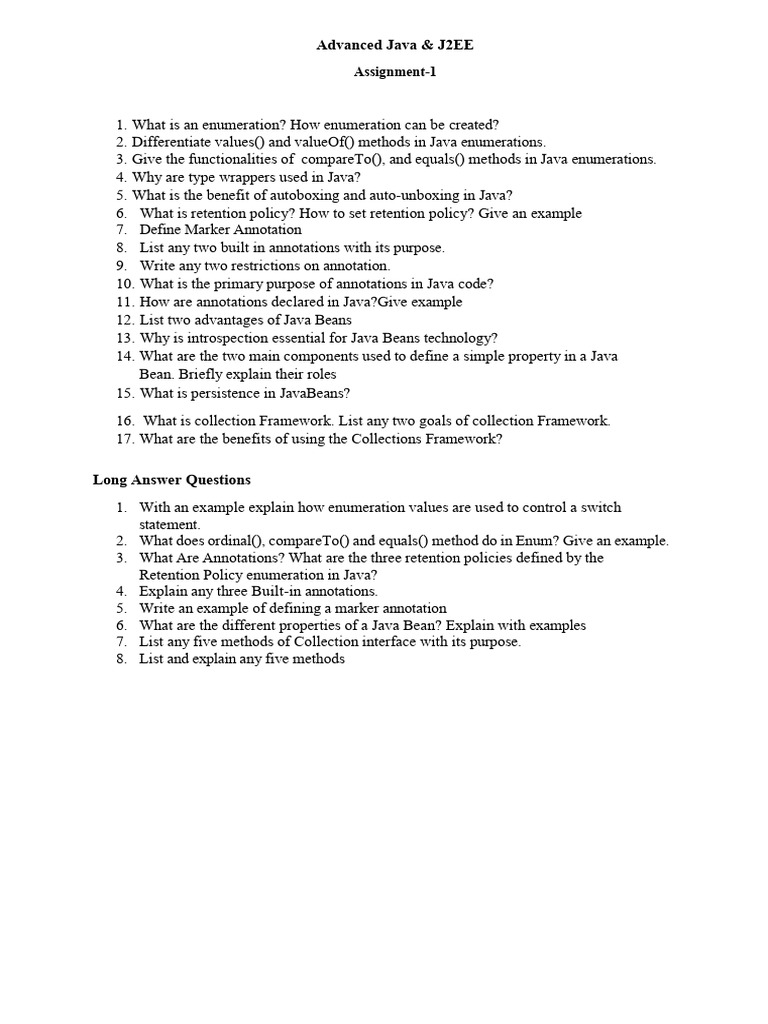 Advanced Java-Assignment-1 | PDF