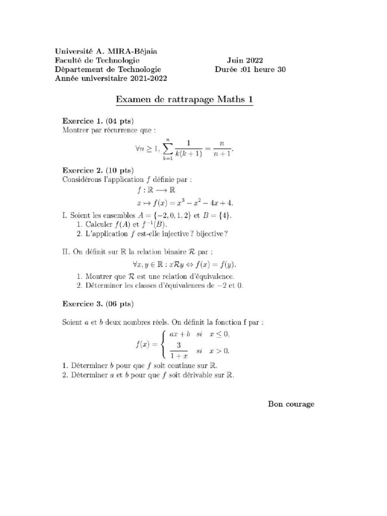 Corrigé Examen de rattrapage maths 1_21-22_Compressed | PDF
