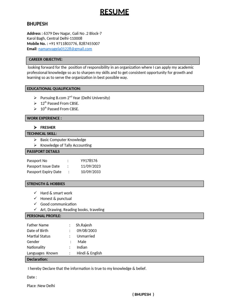 RESUME2 | PDF