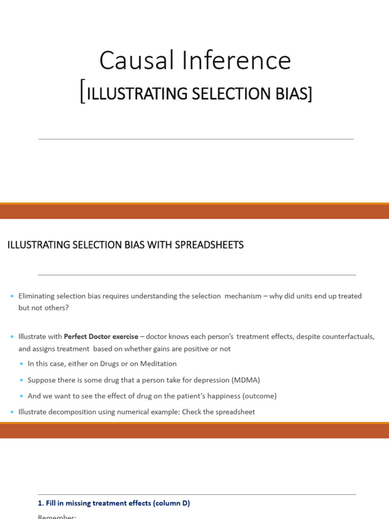 1c. CI-I - Part I - Illustrating Selection Bias | PDF