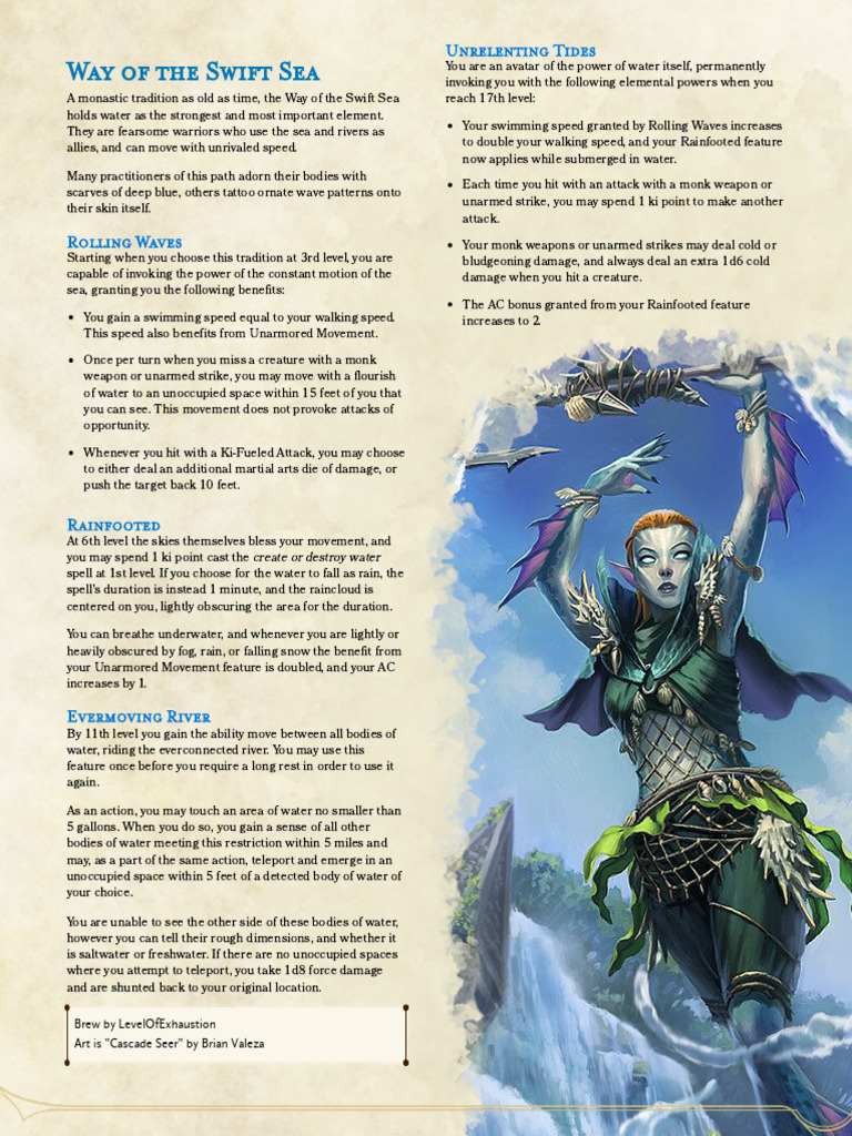 Monastic Path: Way of the Swift Sea | PDF