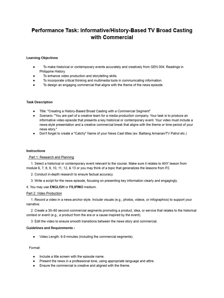 Gen Oo4 Performance Task Exam | PDF | Human Communication | Learning