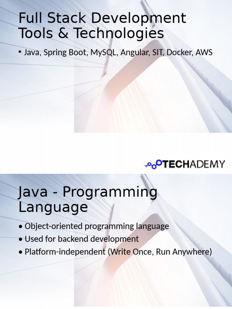 Full Stack Dev Tools Overview | PDF