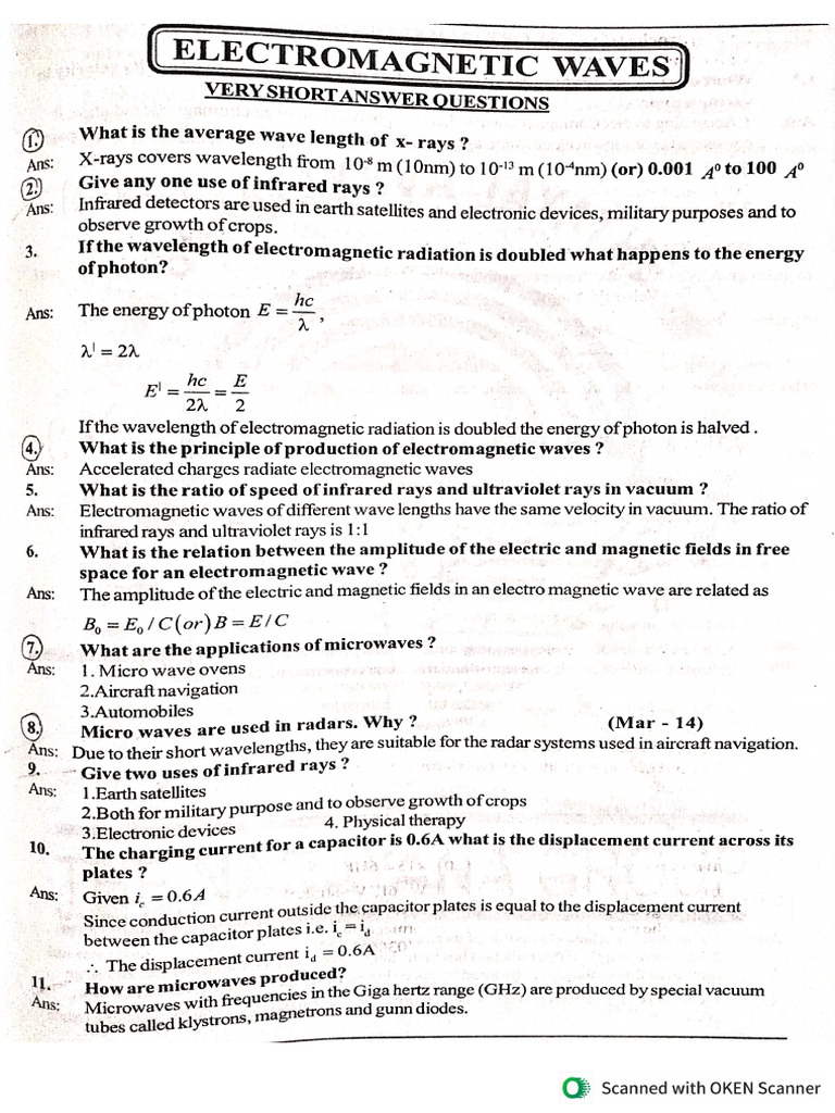 Electromagnetic waves | PDF